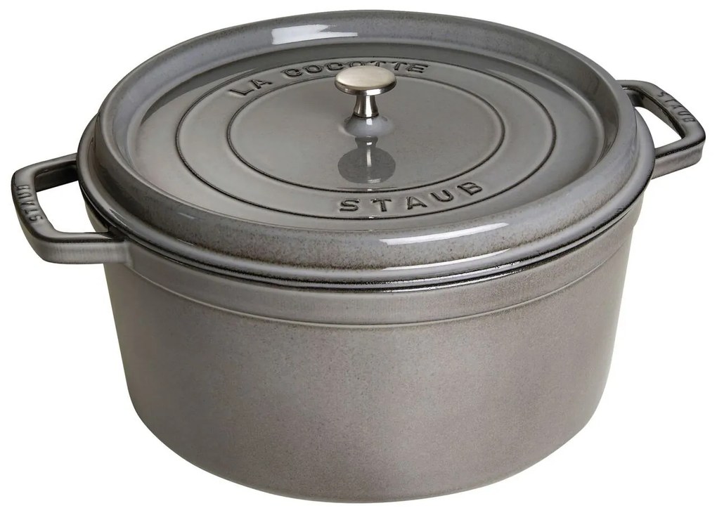 Staub Cocotte hrnec kulatý 30 cm/8,35 l šedý, 1103018