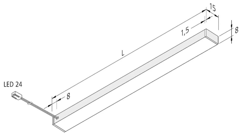 LED osvětlení pod skříňku Top-Stick FMK, 3 000K, 60 cm