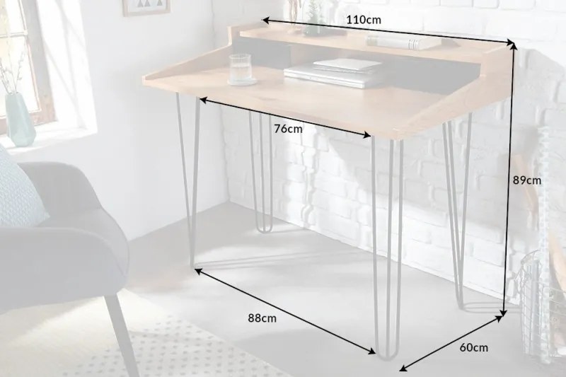 Noble Home Přírodní dřevěný stůl Studio 110 cm