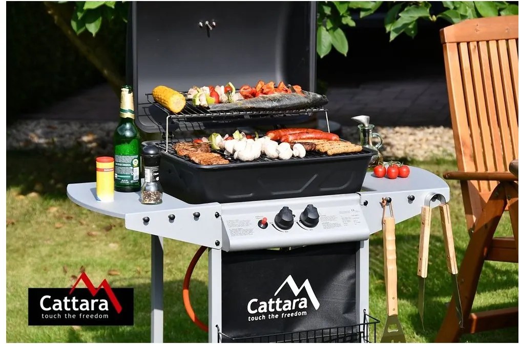 CATTARA Gril plynový PARTY POINT pojízdný