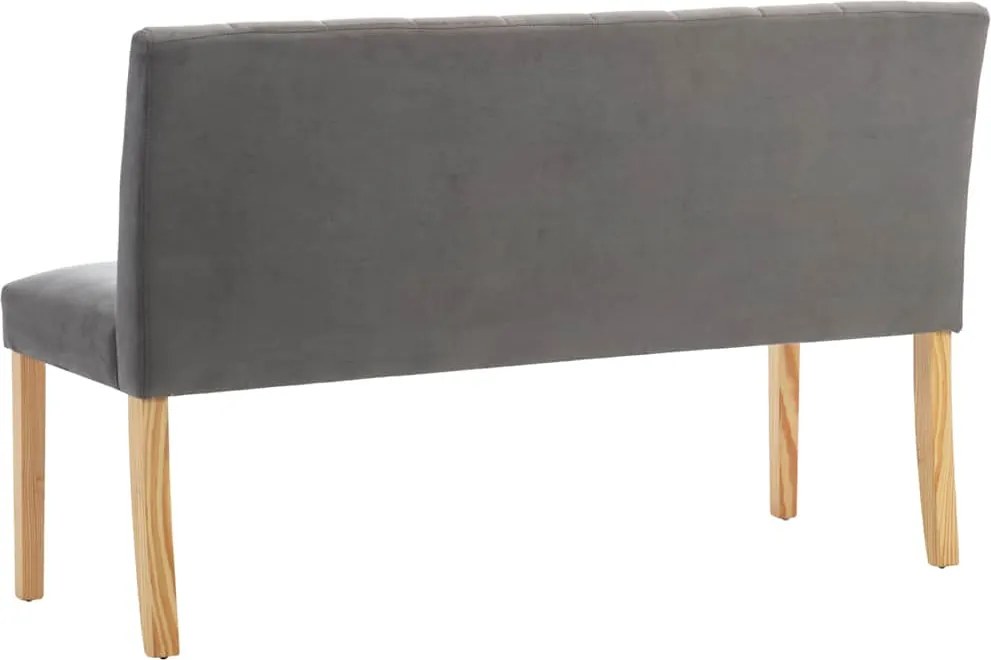 Lavice 140 cm šedá samet 288576