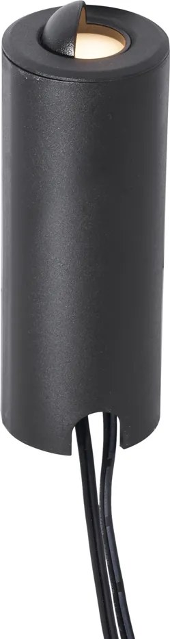 Sada 5 moderních zapuštěných bodových svítidel černá vč. LED IP67 - Linsey