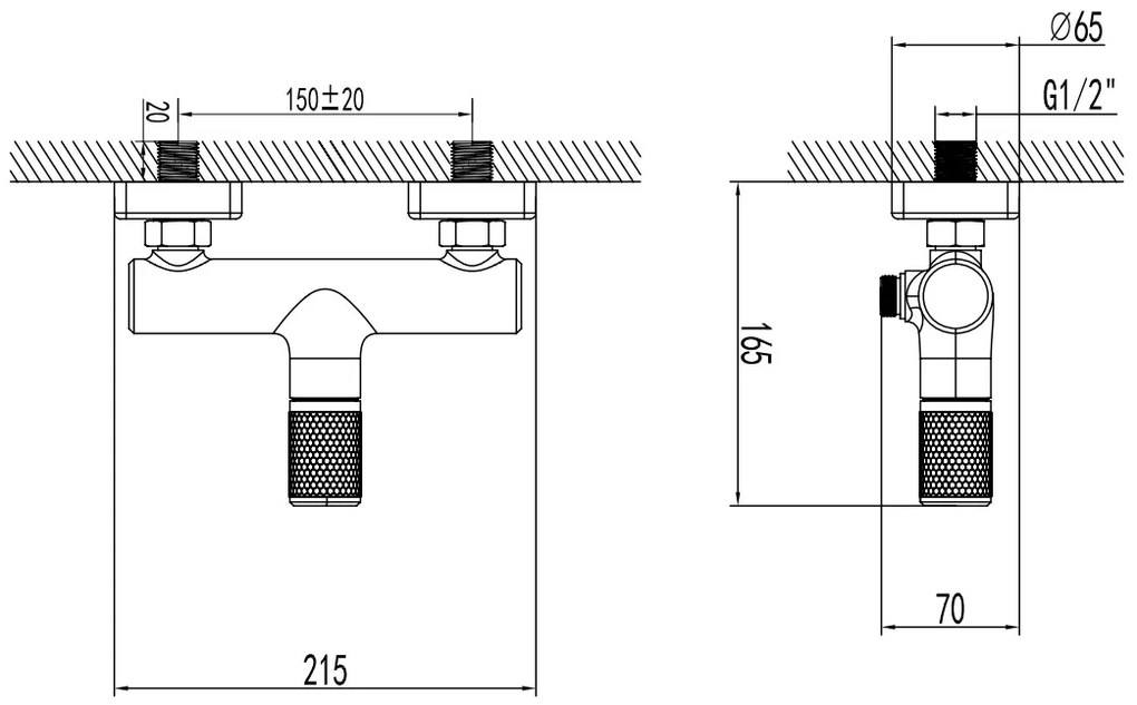 F-Design Ardesia, sprchová baterie bez sprchové sady, černá matná-růžové zlato, FD1-ARD-7-25