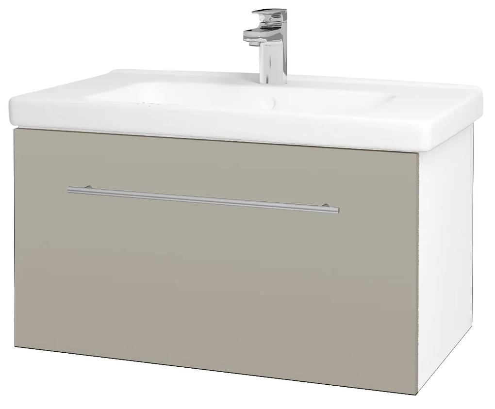 Dřevojas Koupelnová skříň BIG INN SZZ 80 Varianta: N01 Bílá lesk / Úchytka T02 / D15 Nebraska