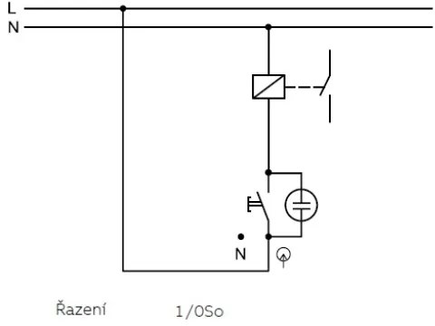 ABB vypínač kartový 1/0So 3559-A92445 se svorkou N