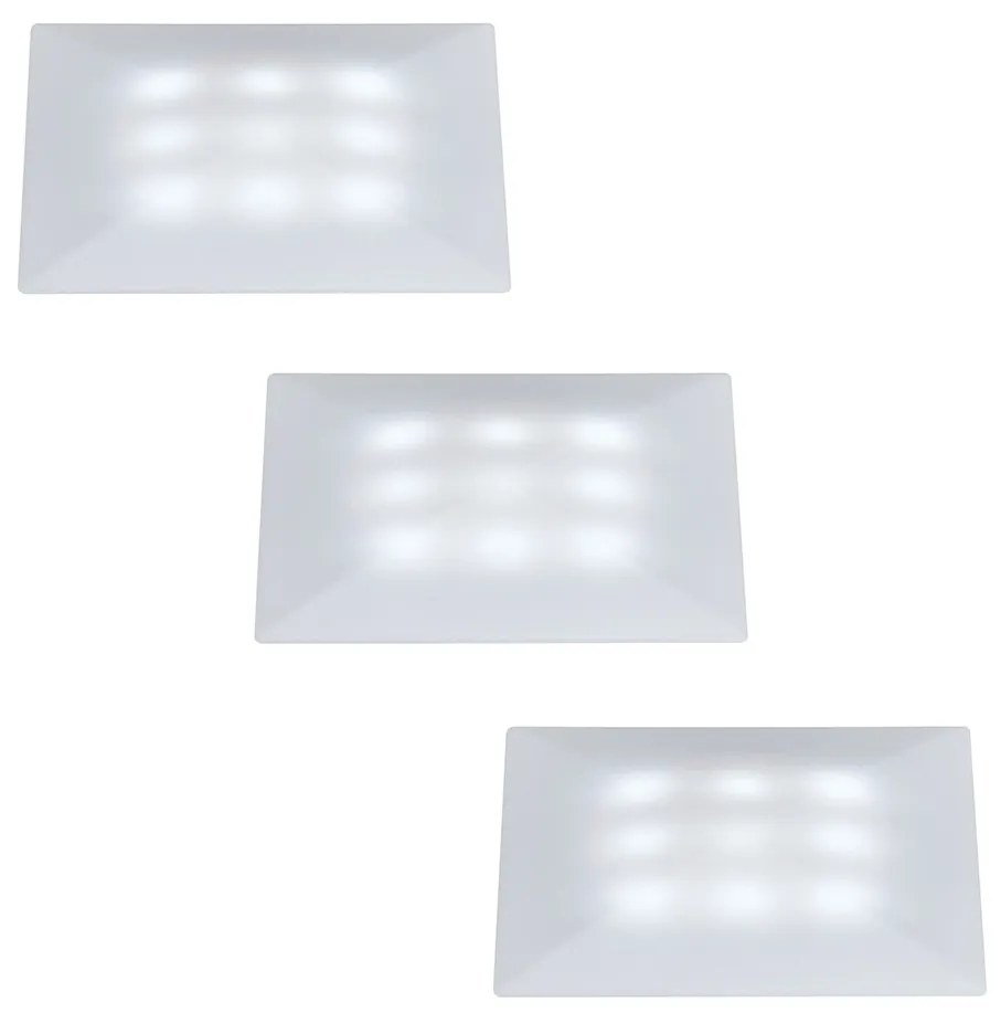 Paulmann Paulmann 98862 - SADA 3x LED Podhledové svítidlo QUADRO 3xLED/1W/230V/12V IP67 W0212