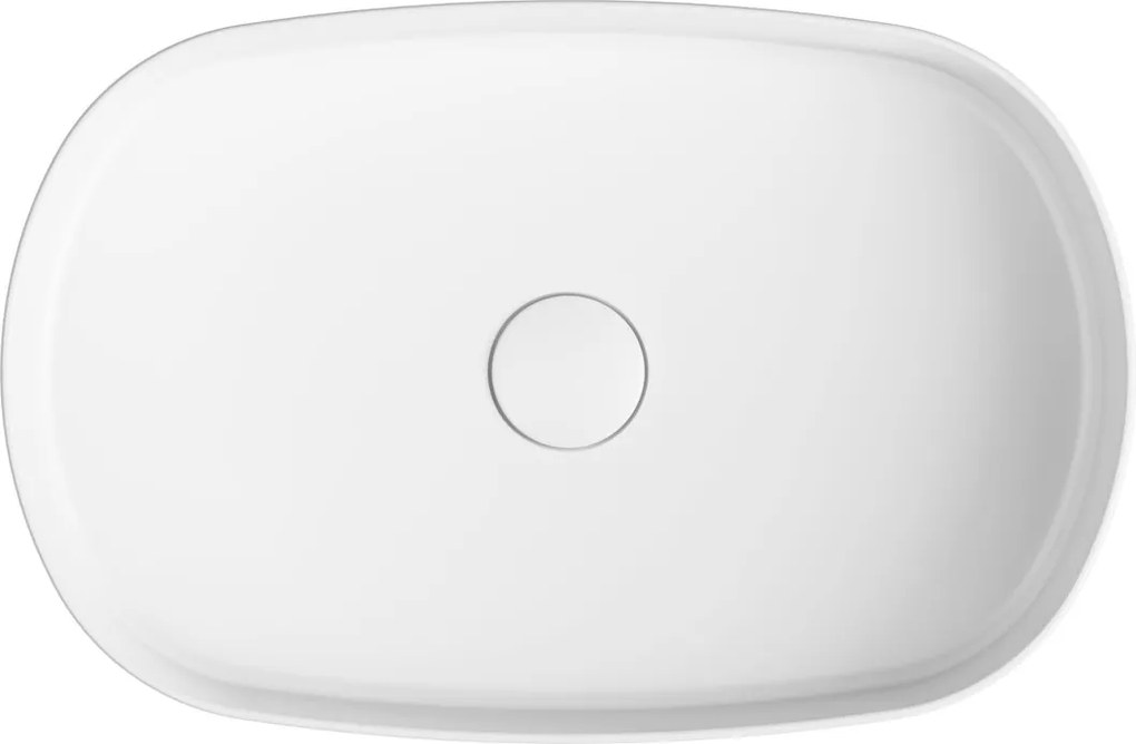 Sapho Sapho, INFINITY OVAL keramické umyvadlo na desku, 55x36 cm, matná bílá, 10NF65055-2L