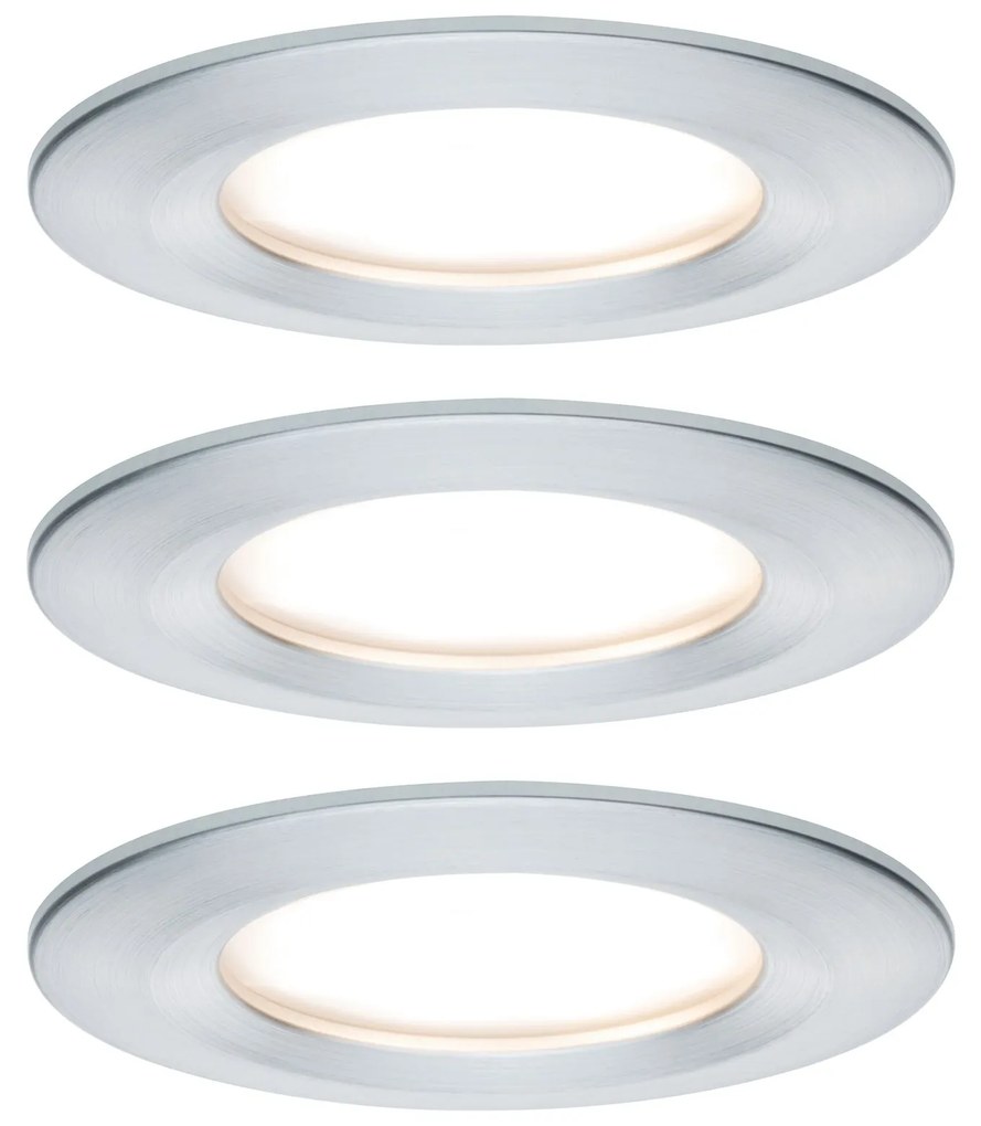 Paulmann 93496 LED Coin Nova round, set kulatých bodovek v matně bílé úpravě, LED 3x6,5W 2700K tříkrokové stmívání, prům. 7,8cm