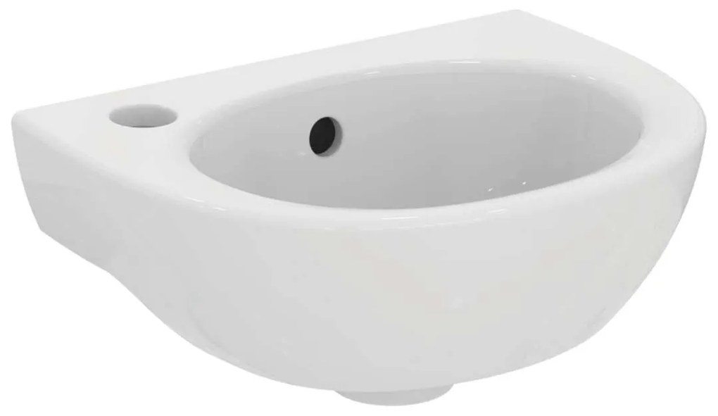 Ideal Standard Eurovit - Umývátko 35x26 cm, s přepadem, otvor pro baterii vlevo, bílá W330001