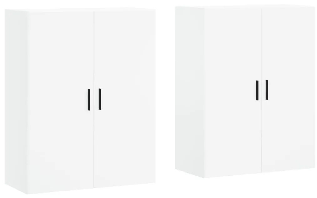 vidaXL Nástěnné skříňky 2 ks bílé 69,5 x 34 x 90 cm