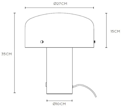 Lucide 05539/01/02 - Stmívatelná stolní lampa TIMON 1xE27/25W/230V pr. 27 cm