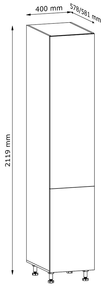 LANGEN bu | potravinová skříňka D40SP policová, regál | s úchytem | UNI provedení | béžová