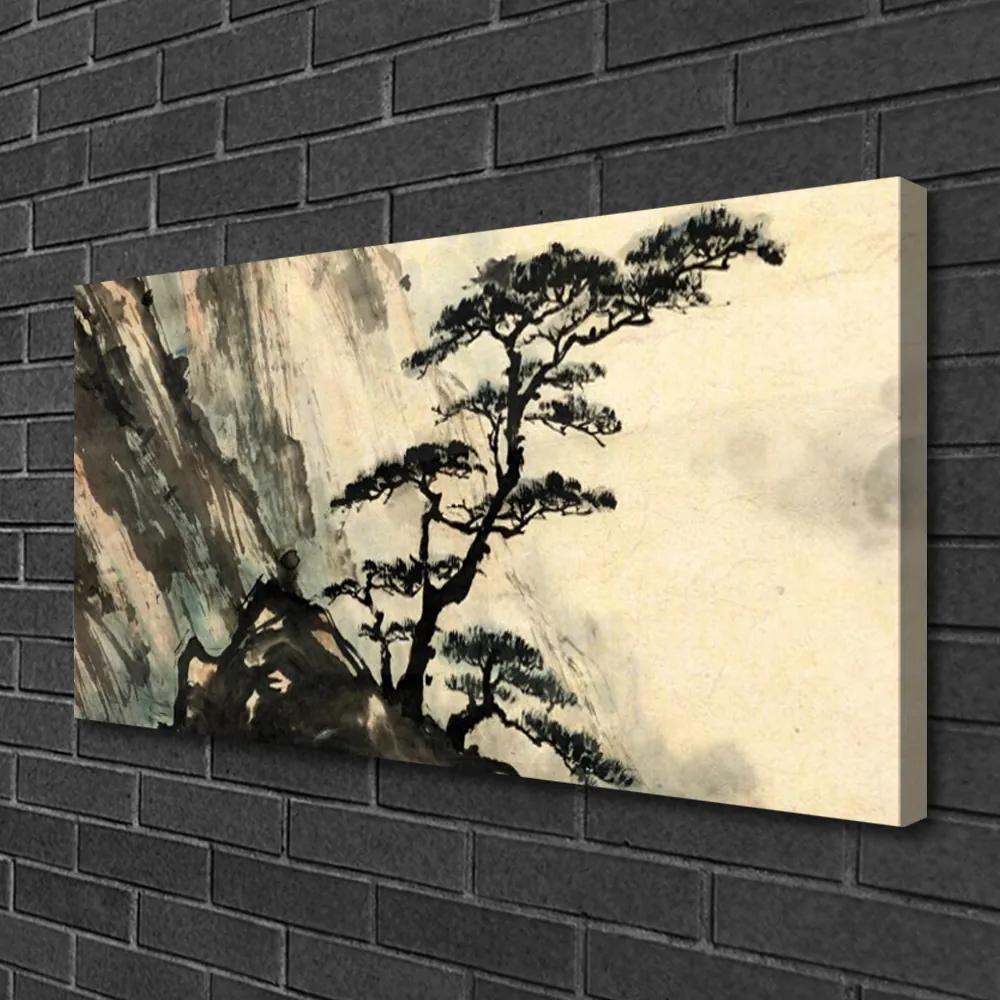 Obraz na plátně Malovaný Strom Umění 100x50 cm