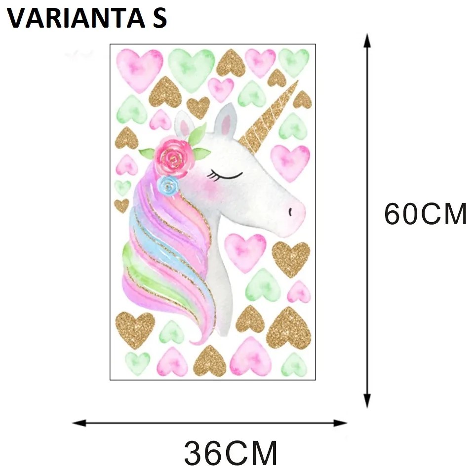 Samolepky na zeď - jednorožci, více variant Varianta: Varianta S
