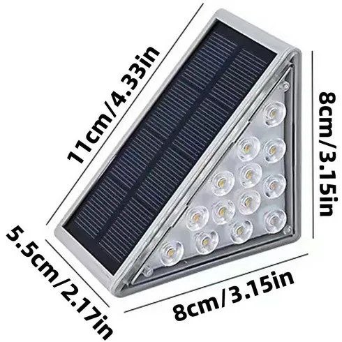 AFF Sada solárního schodišťové osvětlení - LED bílé světlo - 6ks