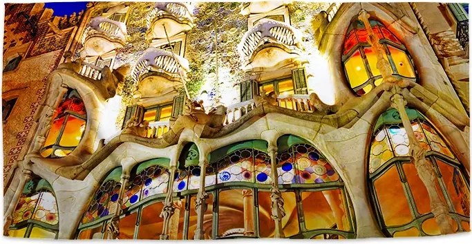 Sablio Ručník Barcelona Gaudi Casa Batllo 1 - 50x100 cm