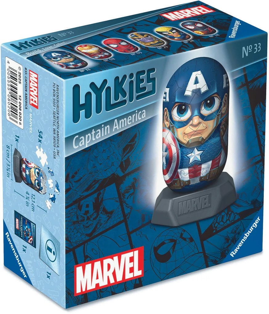 Ravensburger 120080206 hylkies: marvel: captain america