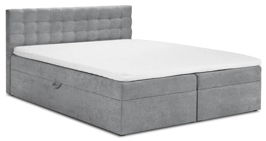 Šedá boxspring postel s úložným prostorem 160x200 cm Jade – Mazzini Beds