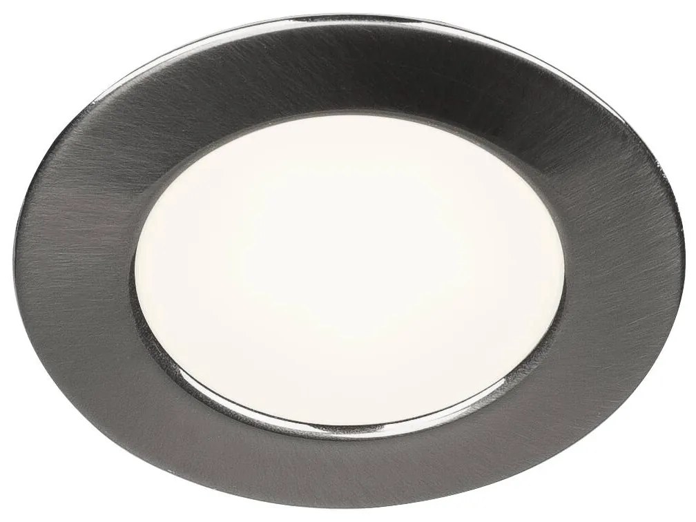 LA 112225 DL 126 LED, typ downlight, kulaté, kartáčovaný kov, teplá bílá, 12 V - BIG WHITE (SLV)