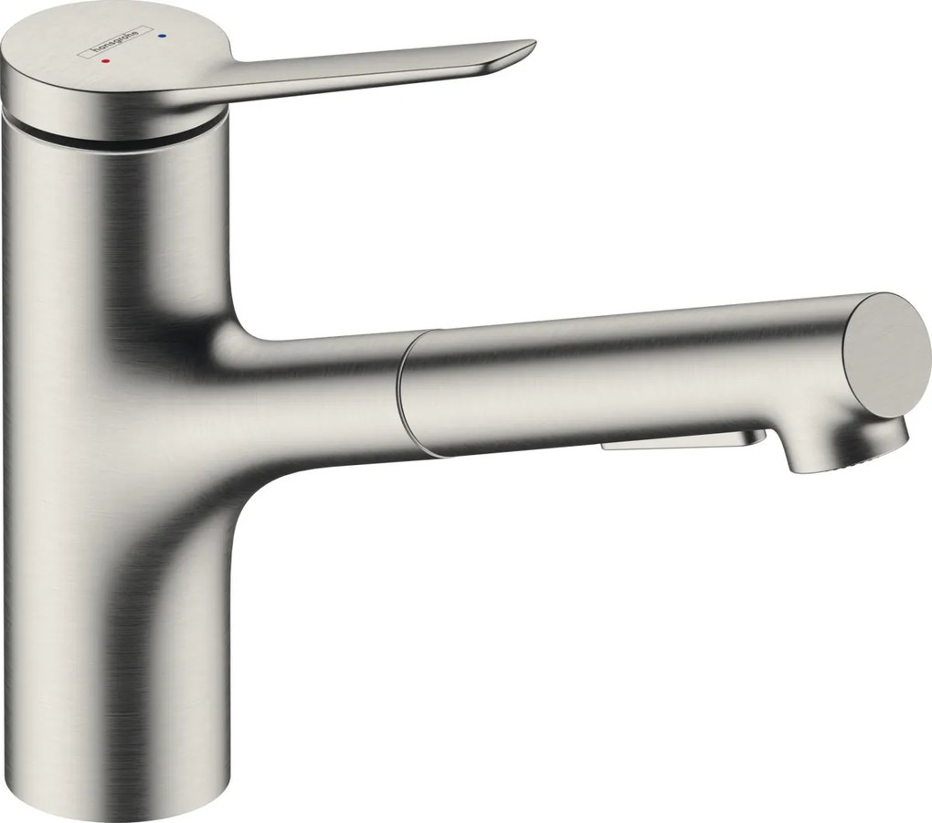 Hansgrohe Zesis M33, páková kuchyňská baterie 150, vytahovací sprška, 2jet, vzhled nerezu, HAN-74820800