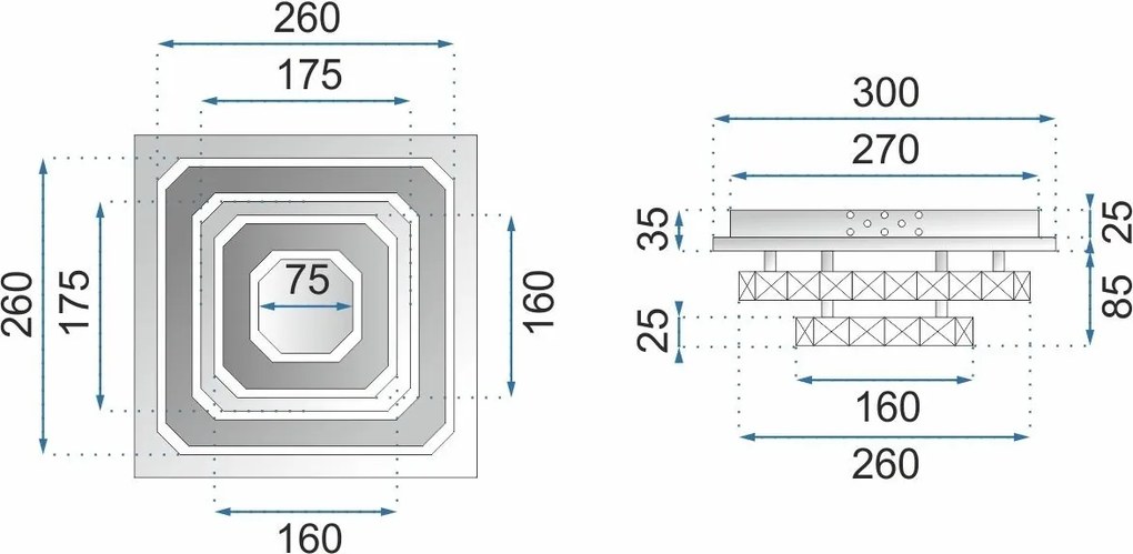 Křišťálové stropní LED svítidlo APP410-C chrom/neutrální bílá