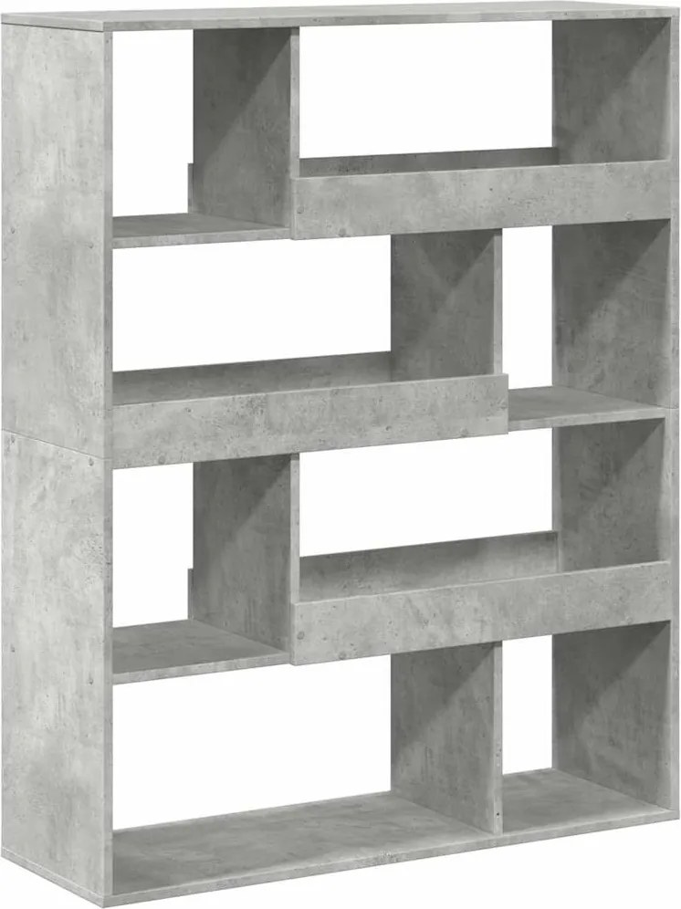 Knihovna betonově šedá 100 x 33 x 125,5 cm kompozitní dřevo 3309333