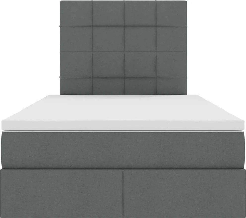 Postel s úložným prostorem a matrací Tmavě šedá 120 x 200 cm 3371773