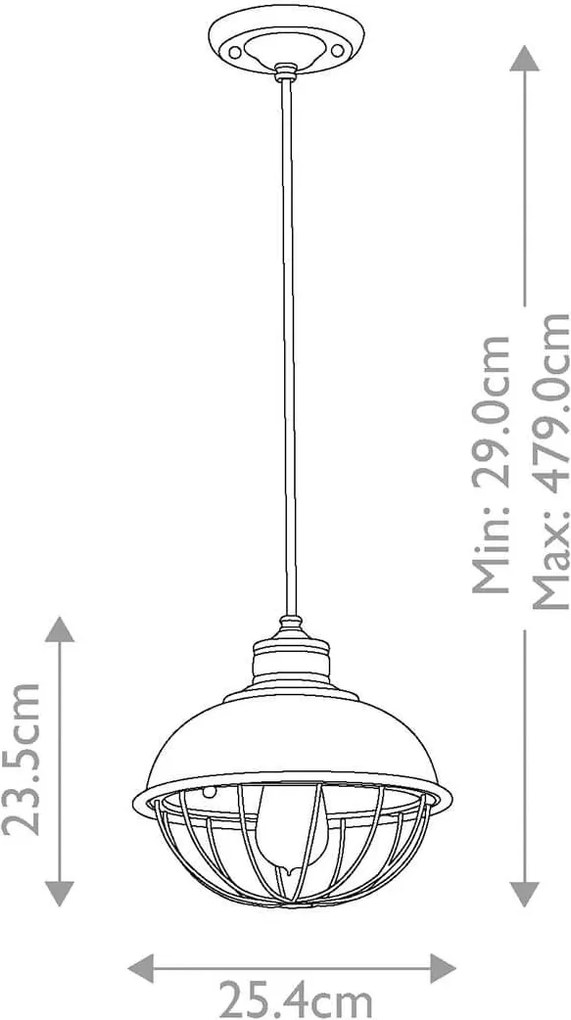 Elstead Černé industriální světlo nad ostrůvek Urban Renewal