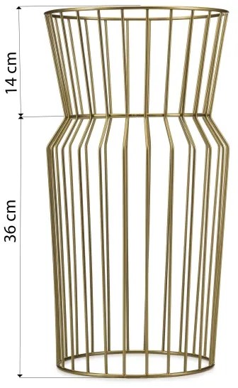 Stojan na květiny 50x26 cm zlatá