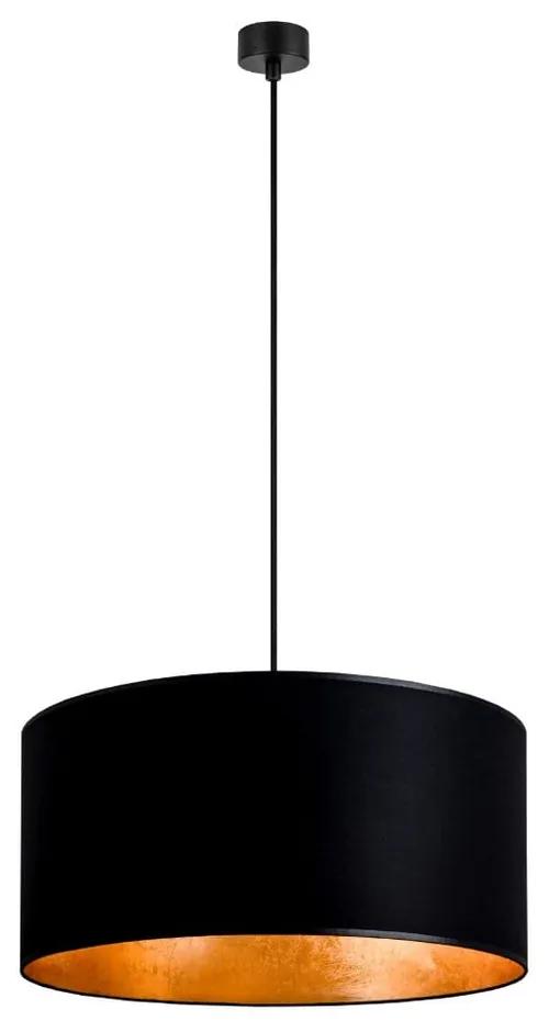 Černé závěsné svítidlo s vnitřkem ve zlaté barvě Sotto Luce Mika, ⌀ 50 cm