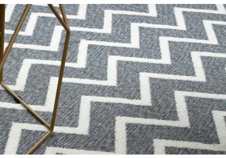 koberec TWIN 23002 ZigZag, bavlna, oboustranný, Ekologické třásně a velikost 180x270 cm | krásné koberce cz