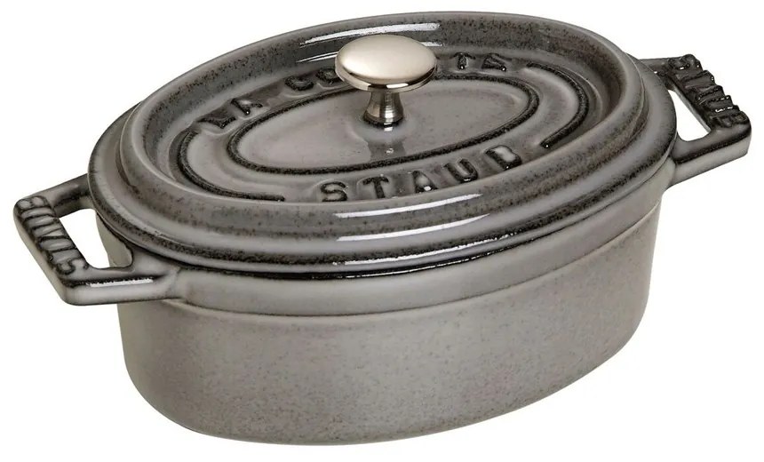 Hrnec STAUB  oválný 11 cm šedý 0,25l