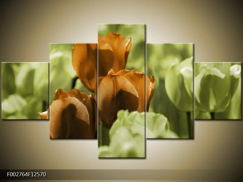 Obraz tří hnědých květů  (125x70 cm), 40 dalších rozměrů