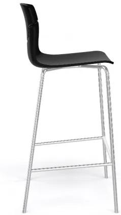 Gaber Plastová barová židle SLOT FILL Barva kostry bílá kostra Barva plastu Gaber hnědo-zelená 51