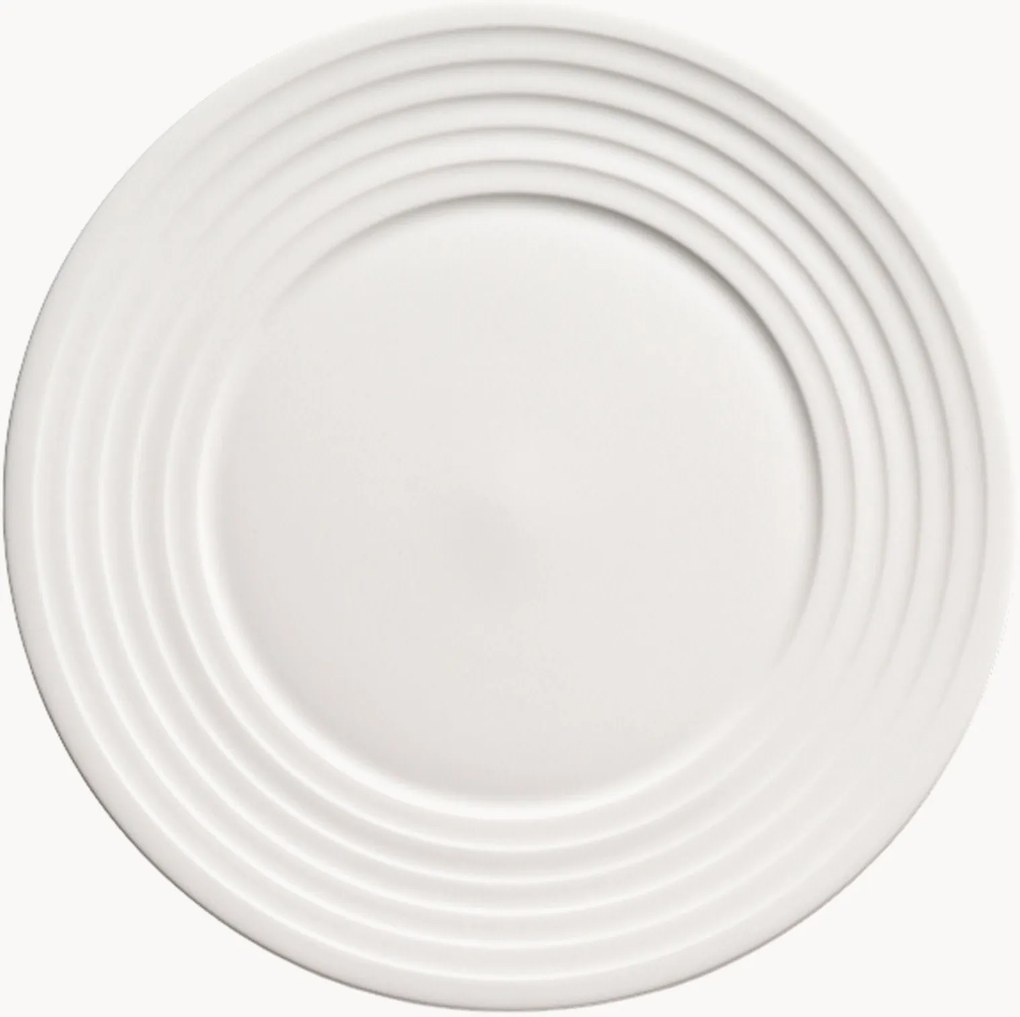 Sada mělkých talířů z kostního porcelánu Fine Dining Relief, 6 dílů