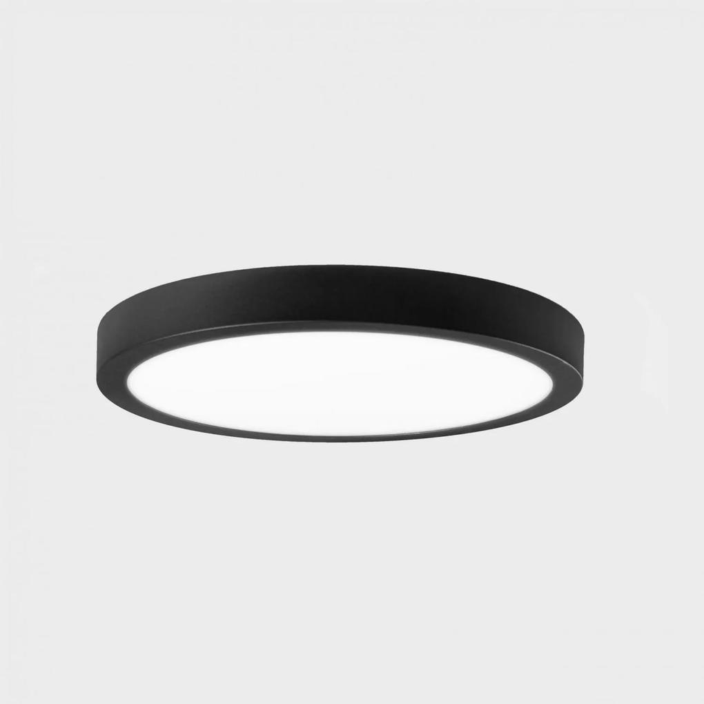 KOHL-Lighting Stropní LED svítidlo Disc slim ø 50cm, černé, 48W Teplota světla: Teplá bílá - 3000 K, Stmívání: 1-10V - Integrovaný zdroj