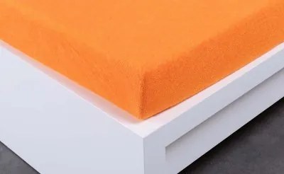 XPOSE ® Froté prostěradlo Exclusive dvoulůžko - oranžová 200x200 cm