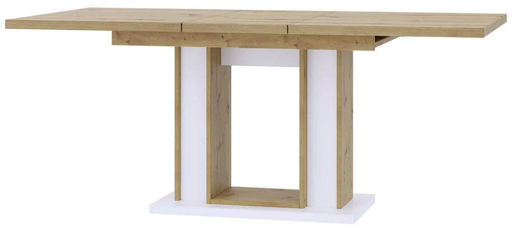 Jídelní stůl Farug (artisan + bílá) (pro 6 až 8 osob). 1055169
