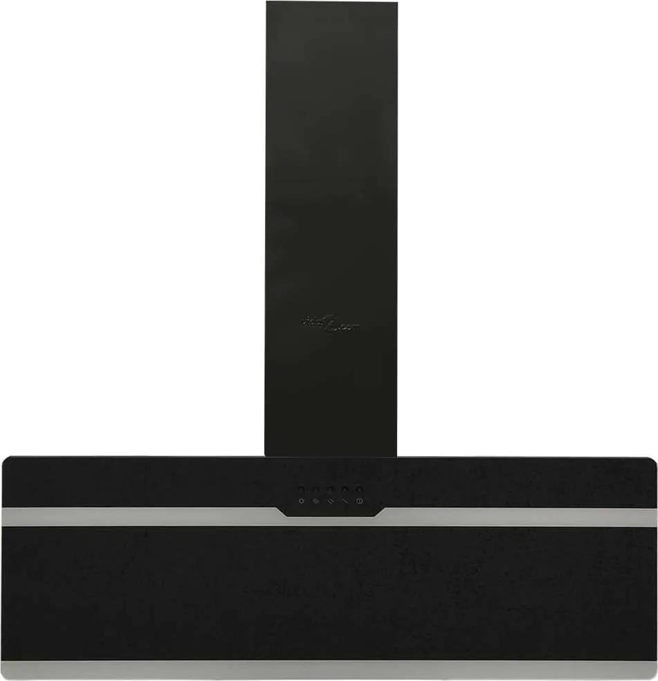 vidaXL Nástěnná digestoř 90 cm ocel a tvrzené sklo [51669] Barva: Černá