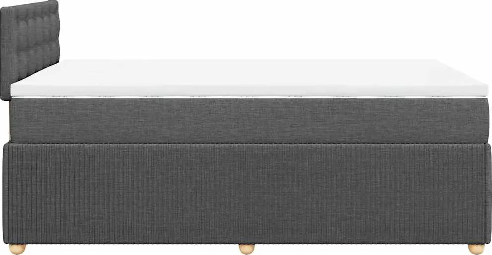 Box spring postel s matrací tmavě šedá 120x200 cm textil 3289738