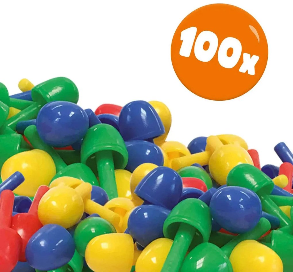 SES CREATIVE Mozaika na desce malá barevné kloboučky 100 dílků 14046x