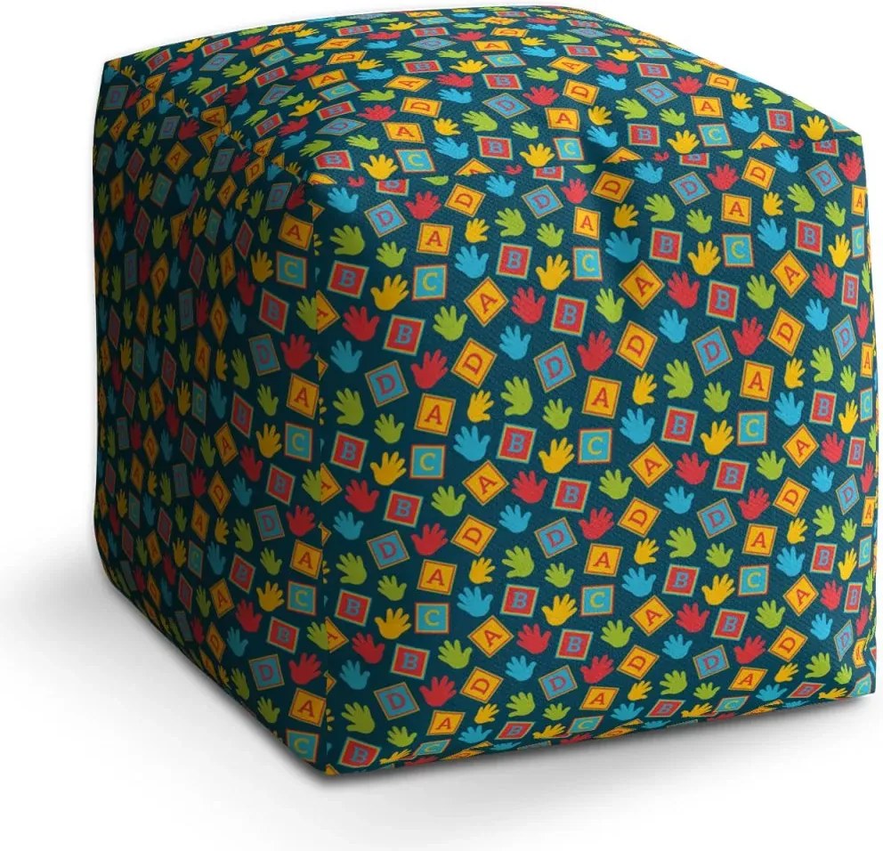Sablio Taburet Cube ABC - 50x50x50 cm