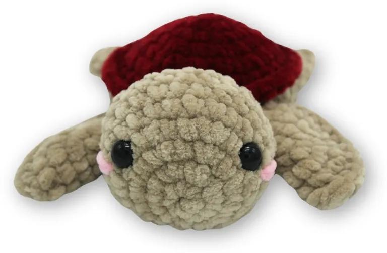 Vali Crochet Háčkovaná Želvička Barva těla: Baby růžová (80303), Barva krunýře: Broskvová (80333)