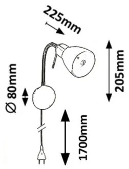 Rabalux 6320 - Flexibilní lampa SOMA 1xE14/40W/230V