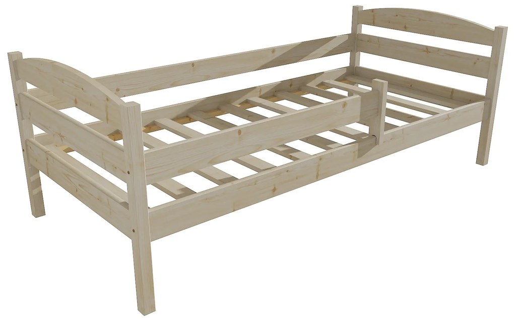 Vomaks Dětská postel DP 017 se zábranou Rozměr: 80 x 160 cm, Barva: barva bílá