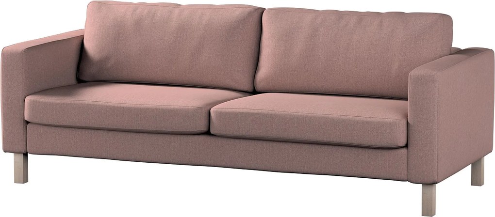 Potah na pohovku IKEA Karlstad, 3-místná, rozkládací barva růžová látka pletený vzor