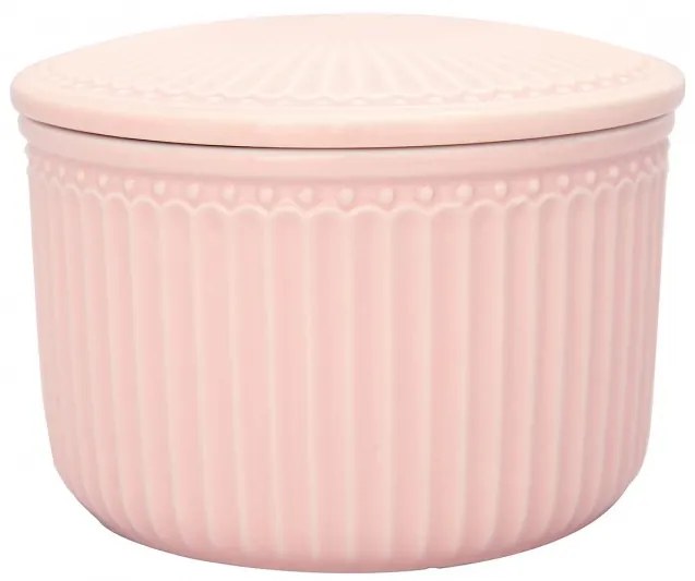 GreenGate Alice Porcelánová kuchyňská dóza Pale Pink 9 x 13,5 cm