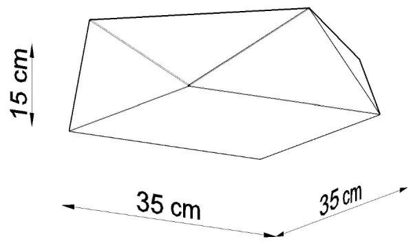 HEXA 35 Stropní světlo, černá SL.0690 - Sollux