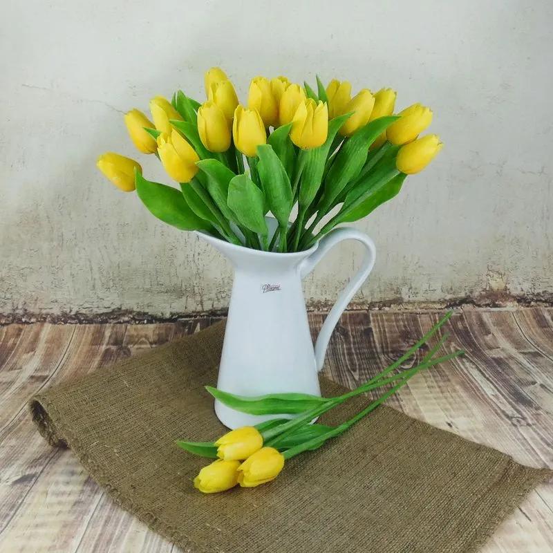 Umělé tulipány č. 24- žlutooranžové | BIANO