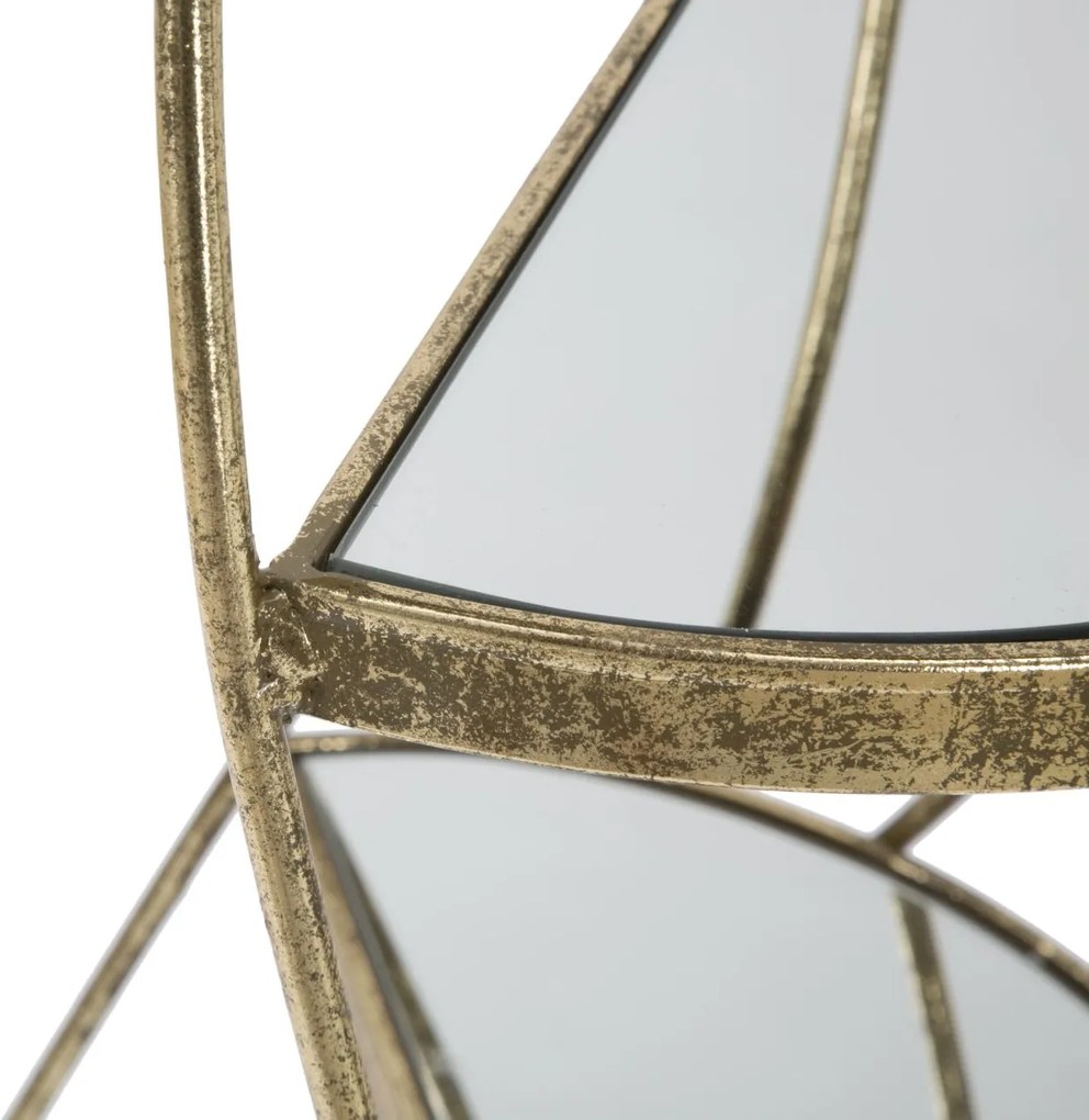 Zlatý odkládací stolek na telefon Mauro Ferretti Ramas II, 38x86 cm